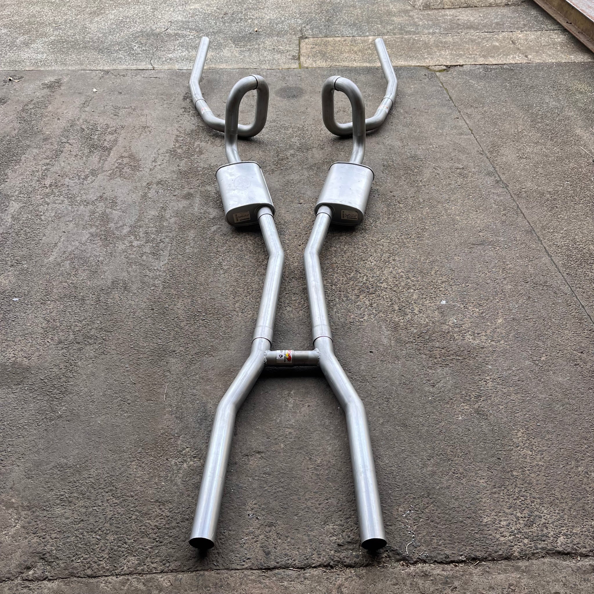 Holden HQ, HJ, HZ, HX (V8) Sedan 2 1/2" Mandrel bent Extractor back Du ...
